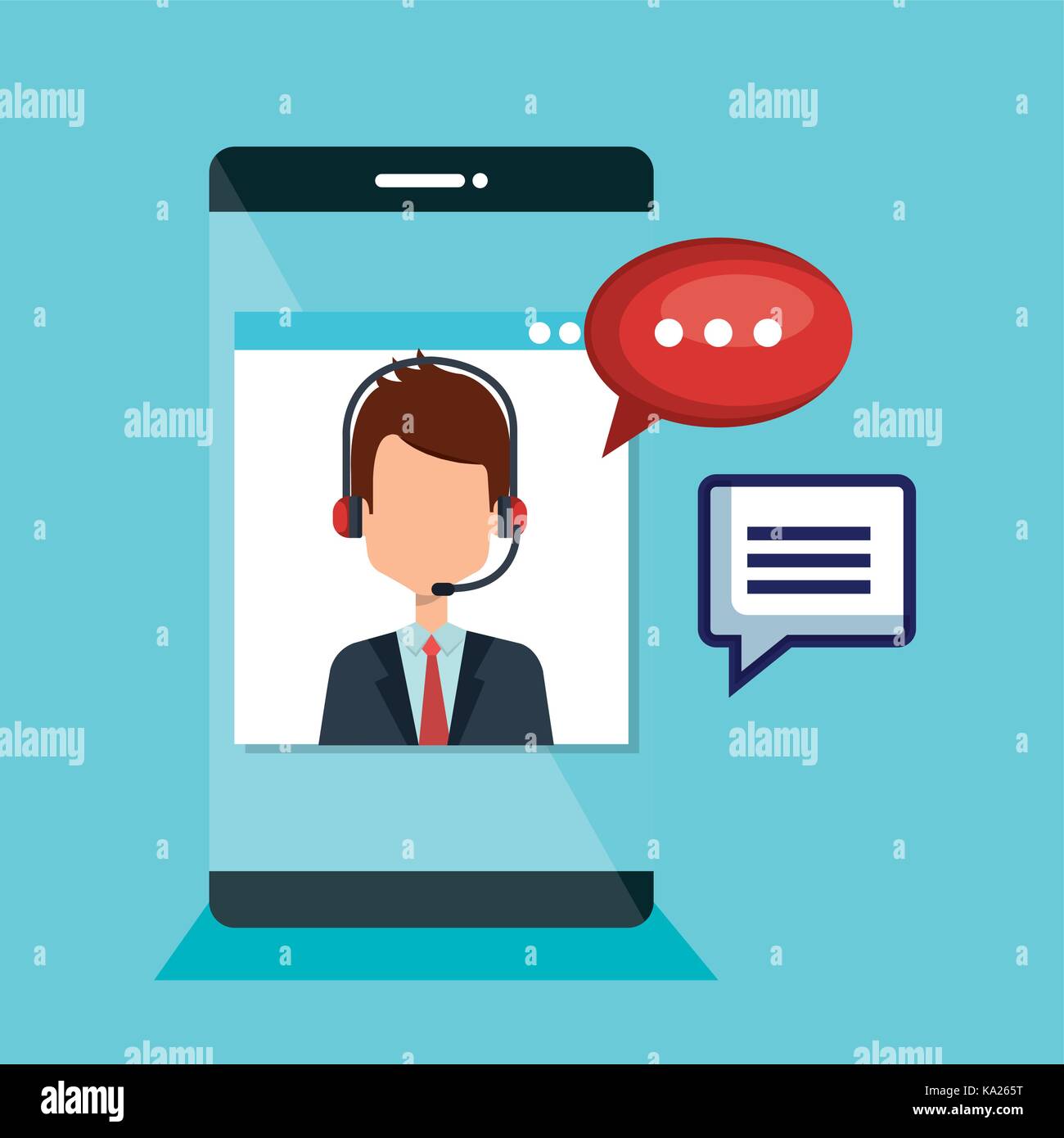 customer service agent with settings Stock Vector Image & Art - Alamy