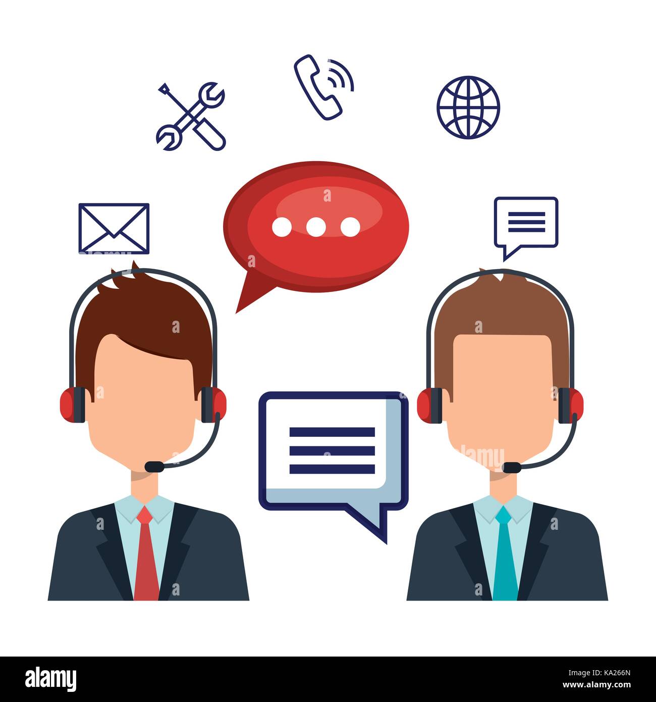 Man operator customer service speech Cut Out Stock Images & Pictures ...