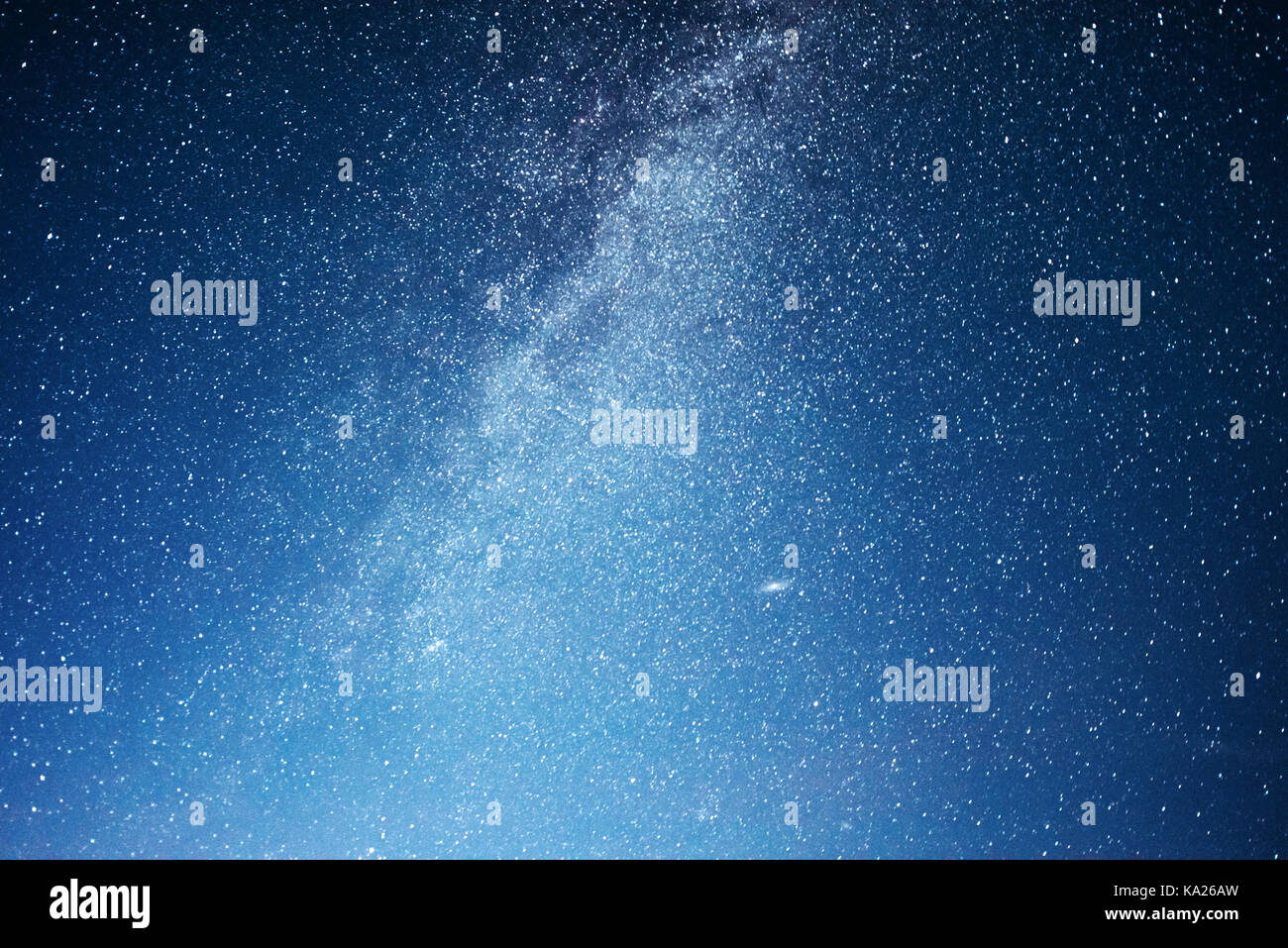 Vibrant night sky with stars and nebula and galaxy. Deep sky astrophoto ...
