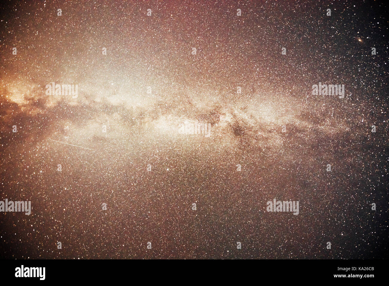 Vibrant night sky with stars and nebula and galaxy. Deep sky astrophoto ...