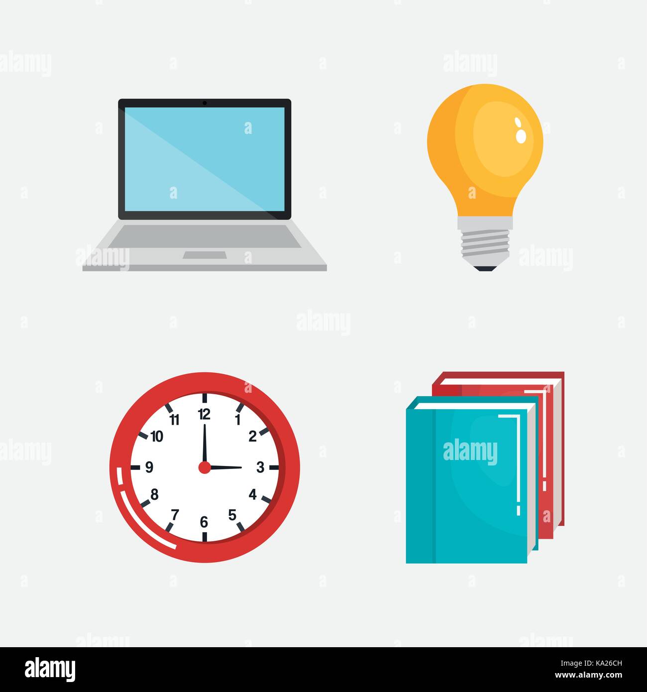 education tools set icons Stock Vector Image & Art - Alamy