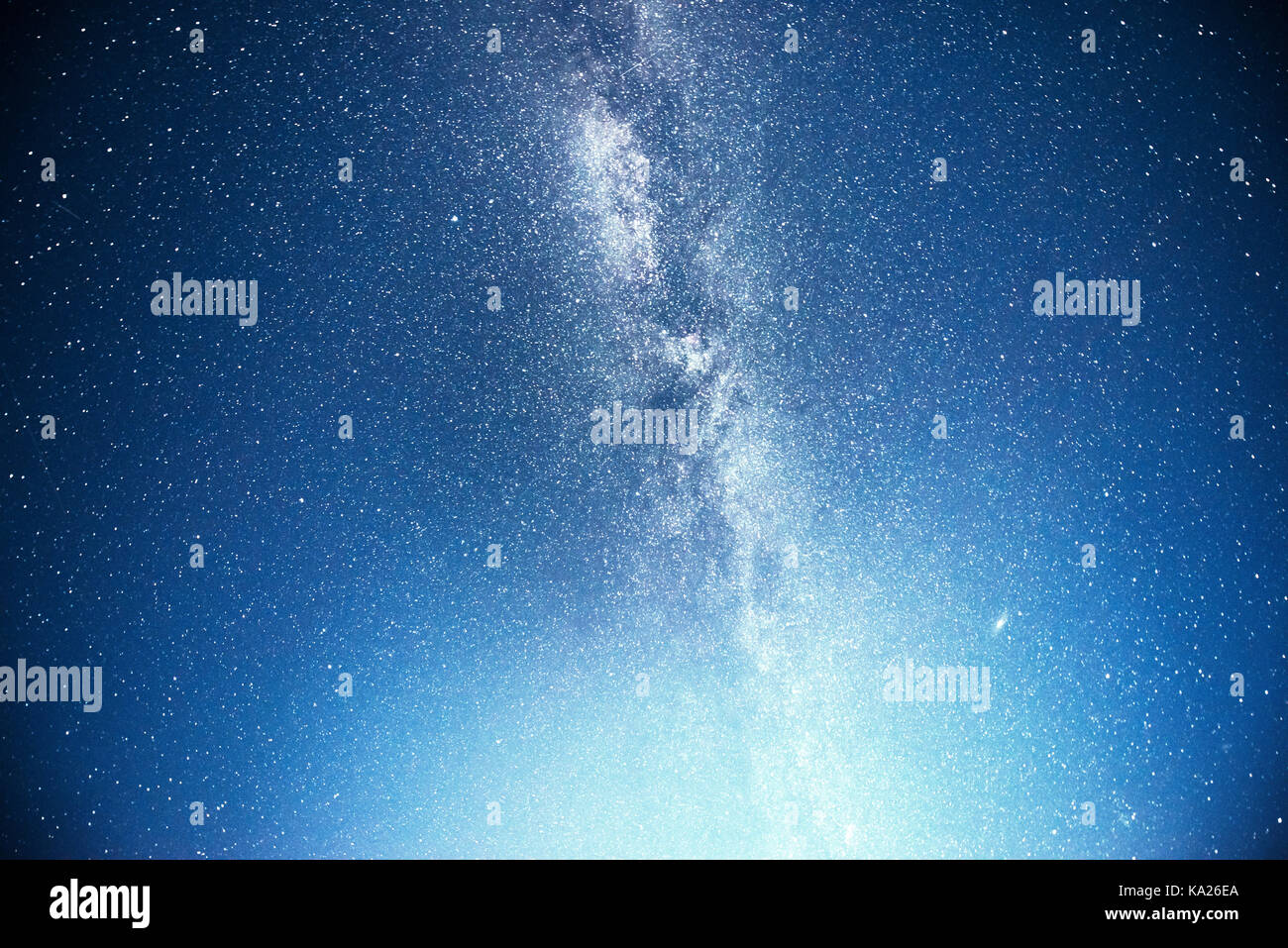Vibrant night sky with stars and nebula and galaxy. Deep sky astrophoto ...