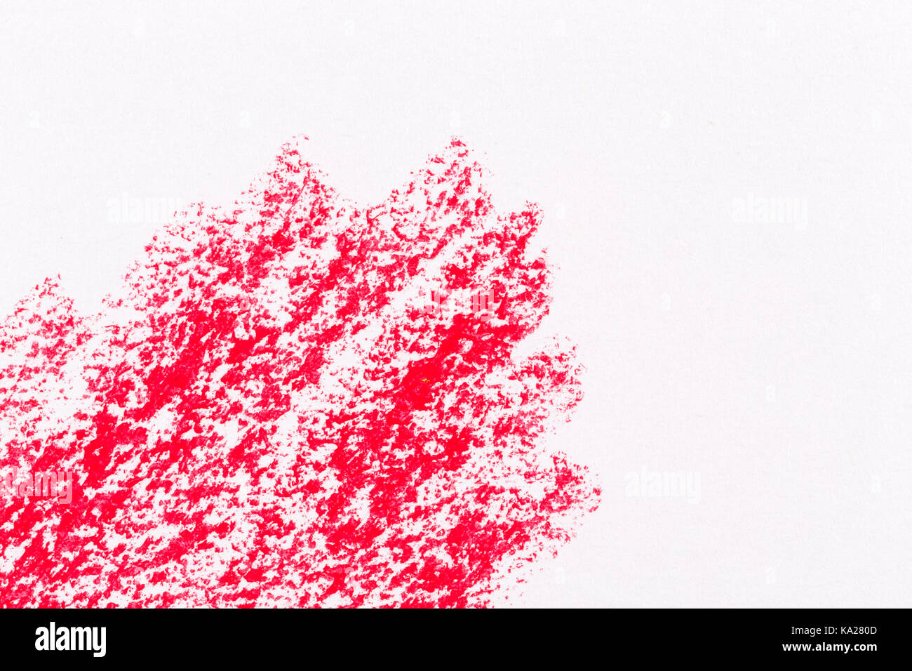 Red crayon draw on a white paper Stock Photo - Alamy