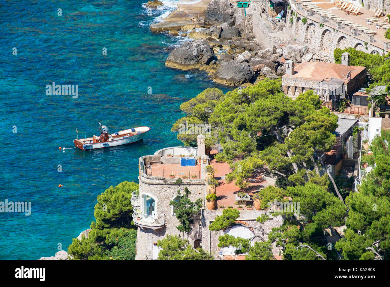 marina piccola on the island of capri, bay of naples, italy Stock Photo ...