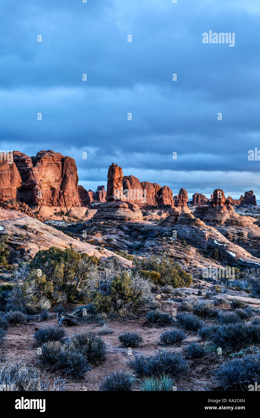 Sandstone rock formations, Garden of Eden, Arches National Park, Moab ...