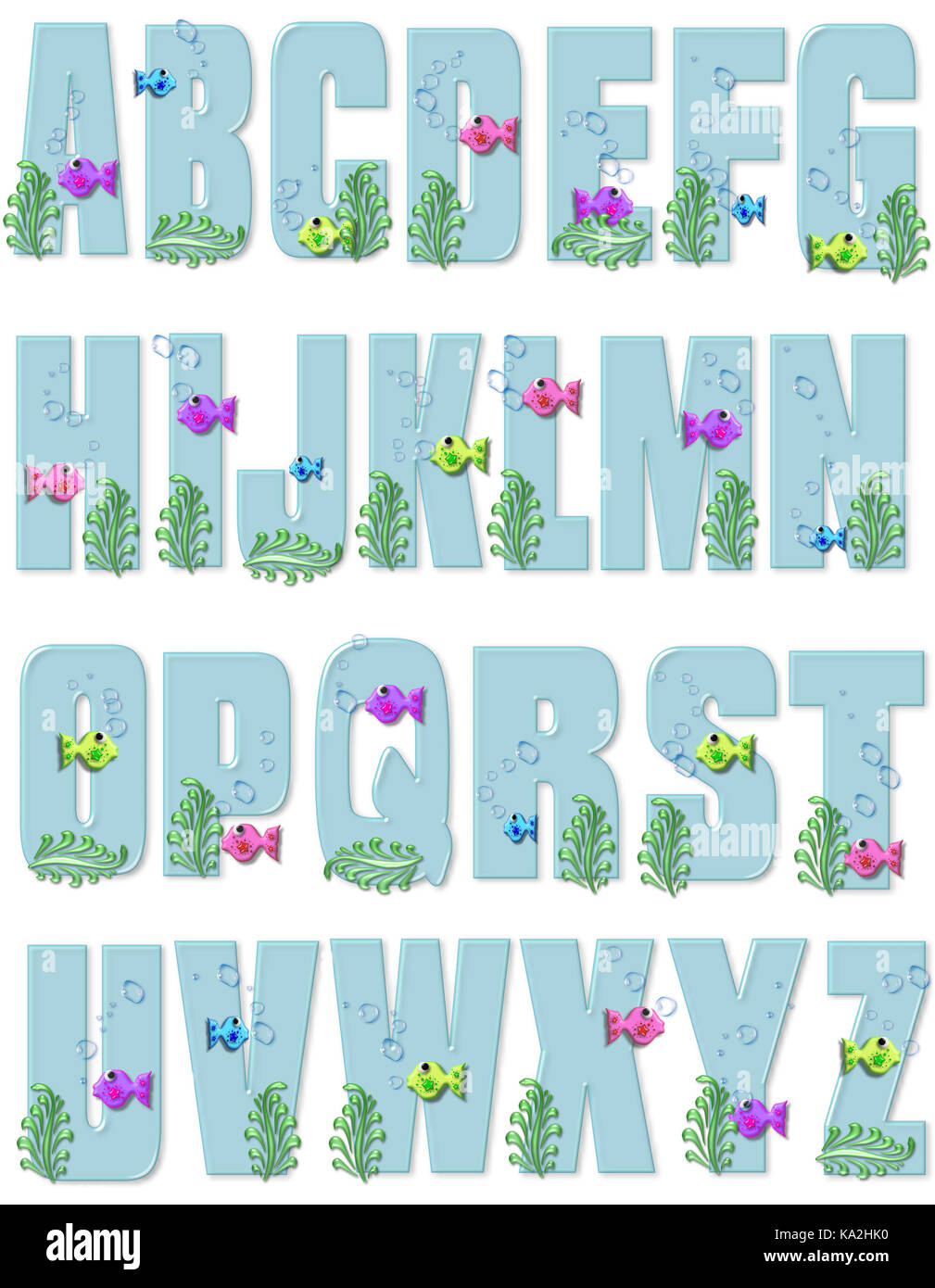 School of fish swimming in water Cut Out Stock Images & Pictures - Alamy