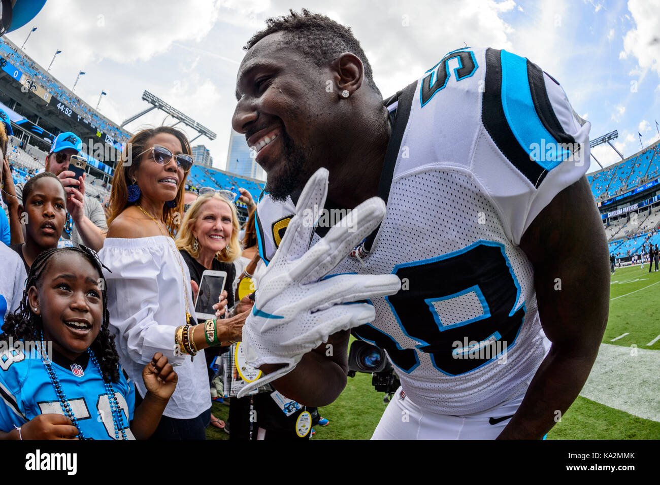 Carolina Panthers linebacker Thomas Davis (58) before the NFL football ...
