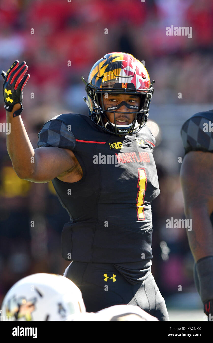 College Park, Maryland, USA. 23rd Sep, 2017. Maryland Terrapins ...