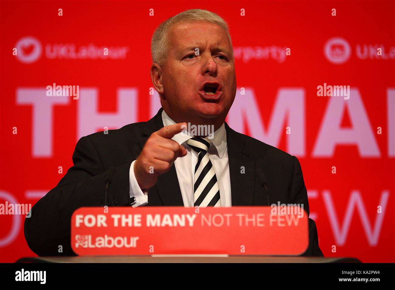 The UK. 24th September 2017. Ian Lavery, Chari of the Labour Party ...