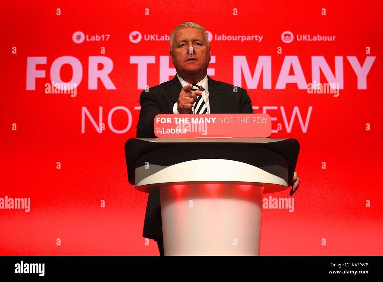 The UK. 24th September 2017. Ian Lavery, Chari of the Labour Party ...