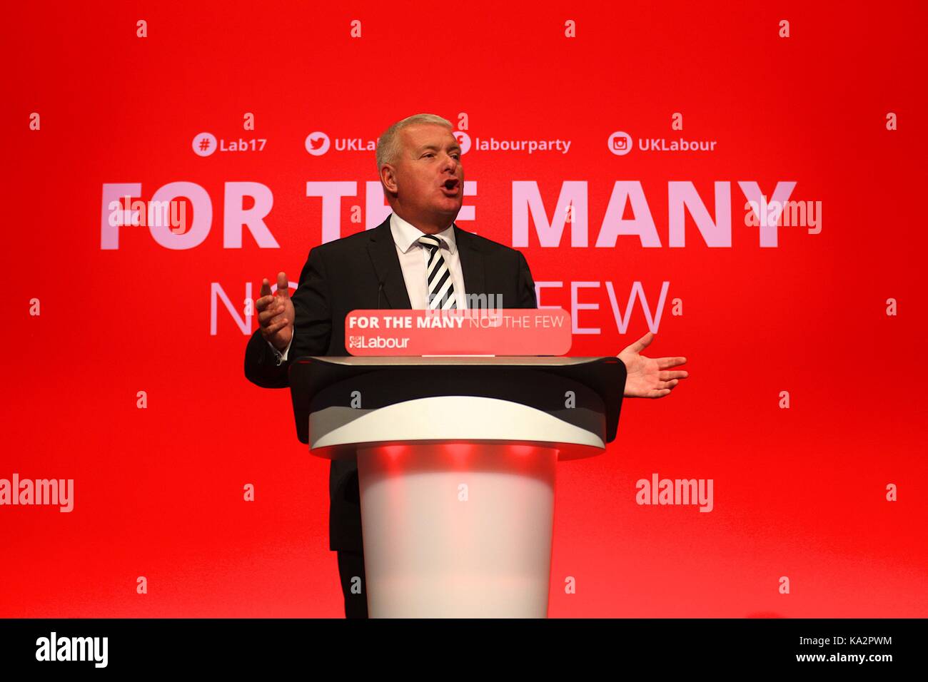 The UK. 24th September 2017. Ian Lavery, Chari of the Labour Party ...