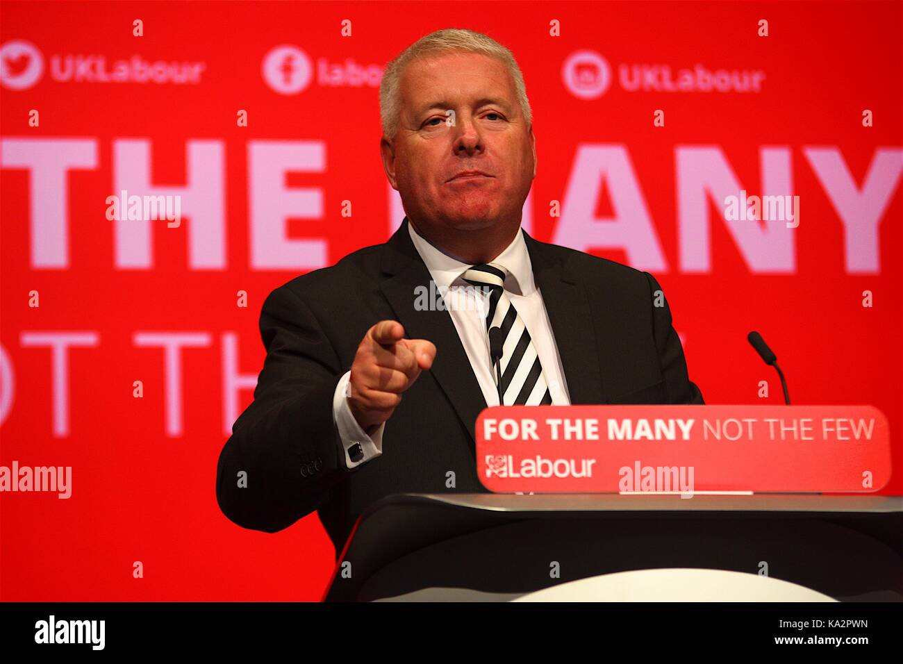 The UK. 24th September 2017. Ian Lavery, Chari of the Labour Party ...