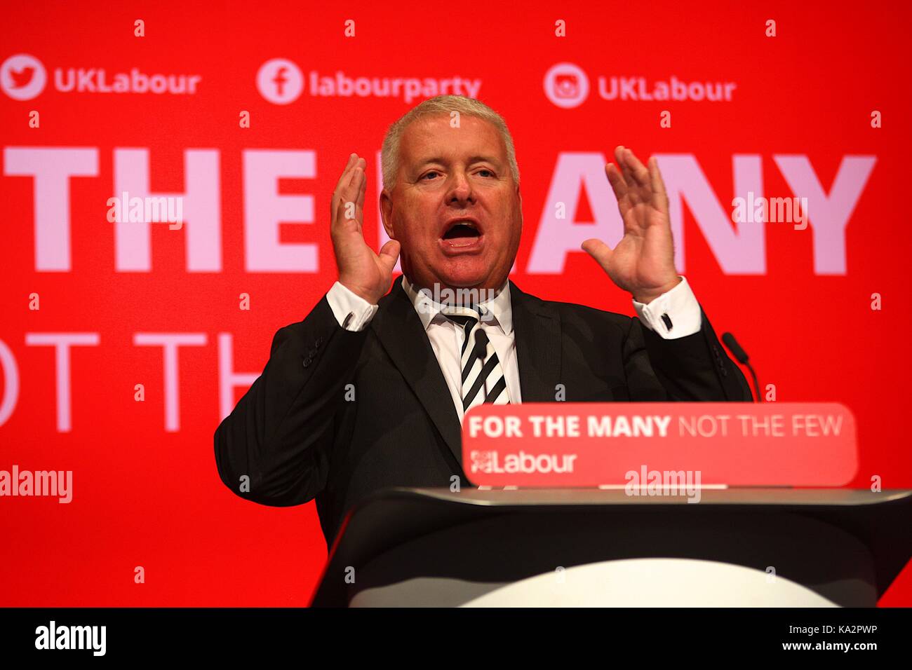 The UK. 24th September 2017. Ian Lavery, Chari of the Labour Party ...
