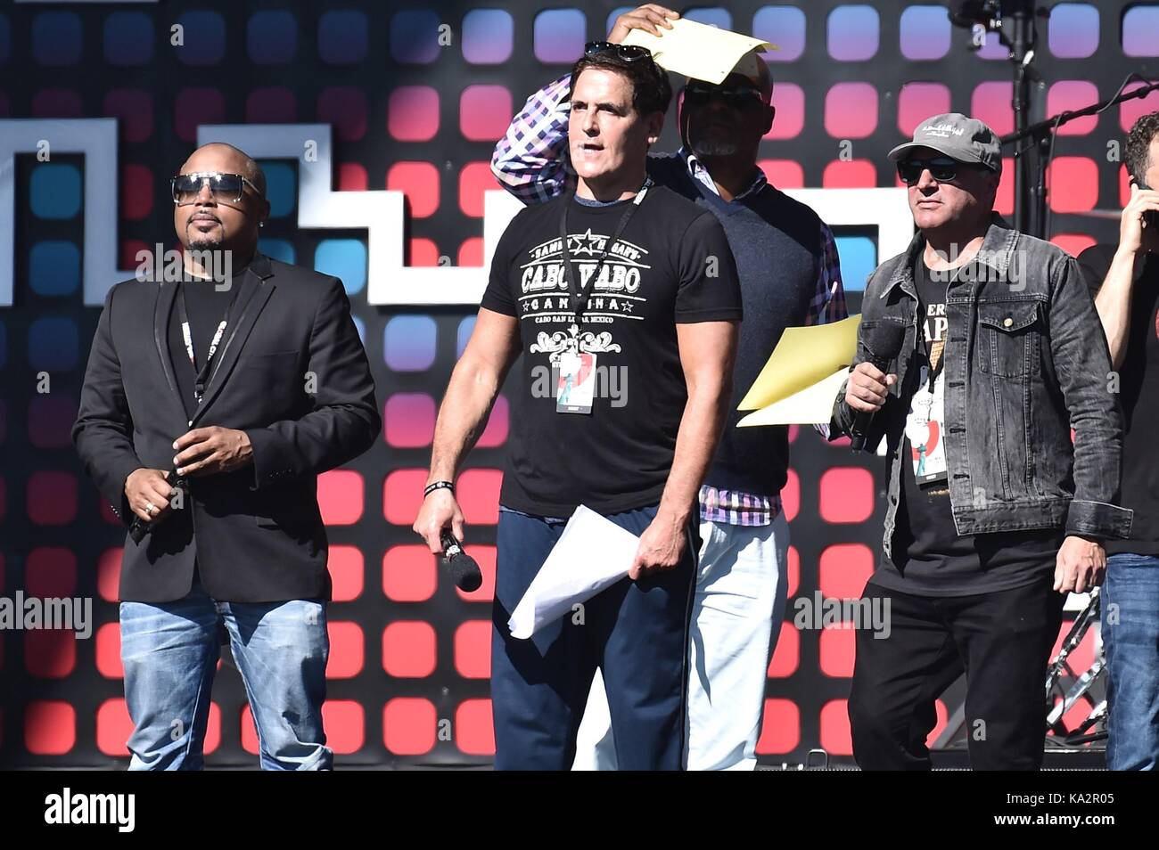 New York, NY, USA. 23rd Sep, 2017. Daymond John, Mark Cuban, Kevin O ...
