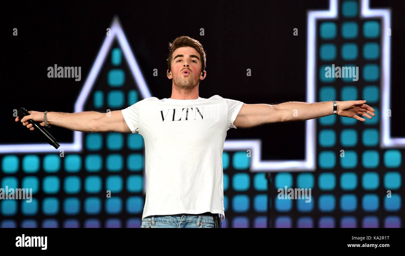 New York, NY, USA. 23rd Sep, 2017. Andrew Taggart, The Chainsmokers on ...