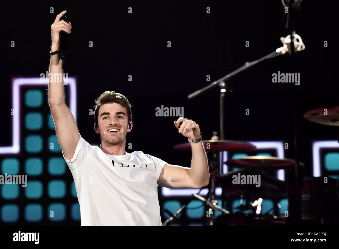 New York, NY, USA. 23rd Sep, 2017. Andrew Taggart, The Chainsmokers on ...