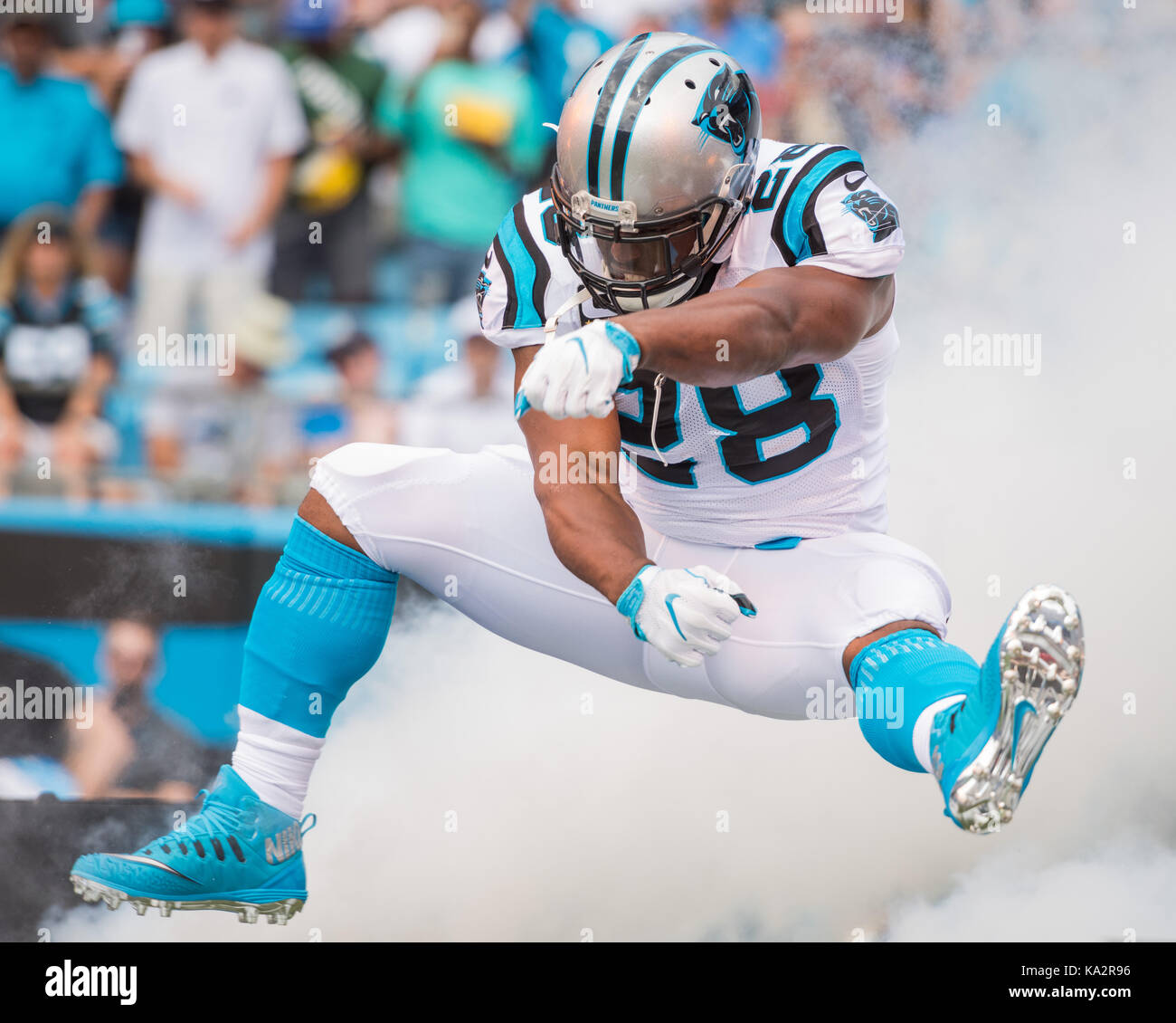Carolina Panthers running back Jonathan Stewart (28) during the team ...