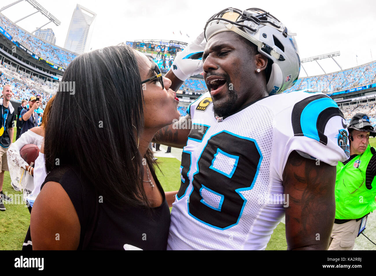 Carolina Panthers linebacker Thomas Davis (58) before the NFL football ...