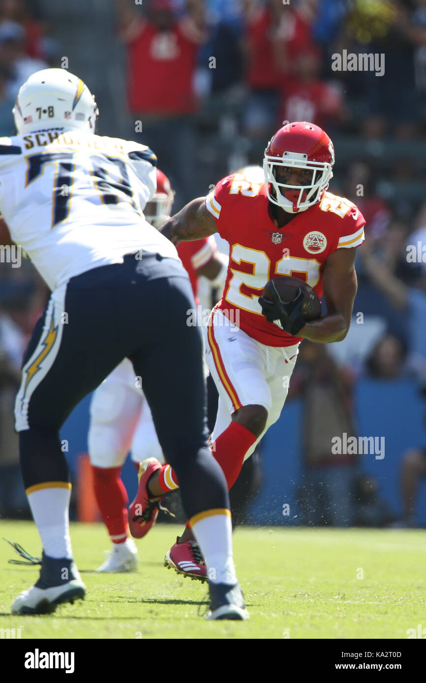 Carson, Ca. 24th Sep, 2017. Kansas City Chiefs cornerback Marcus Peters ...