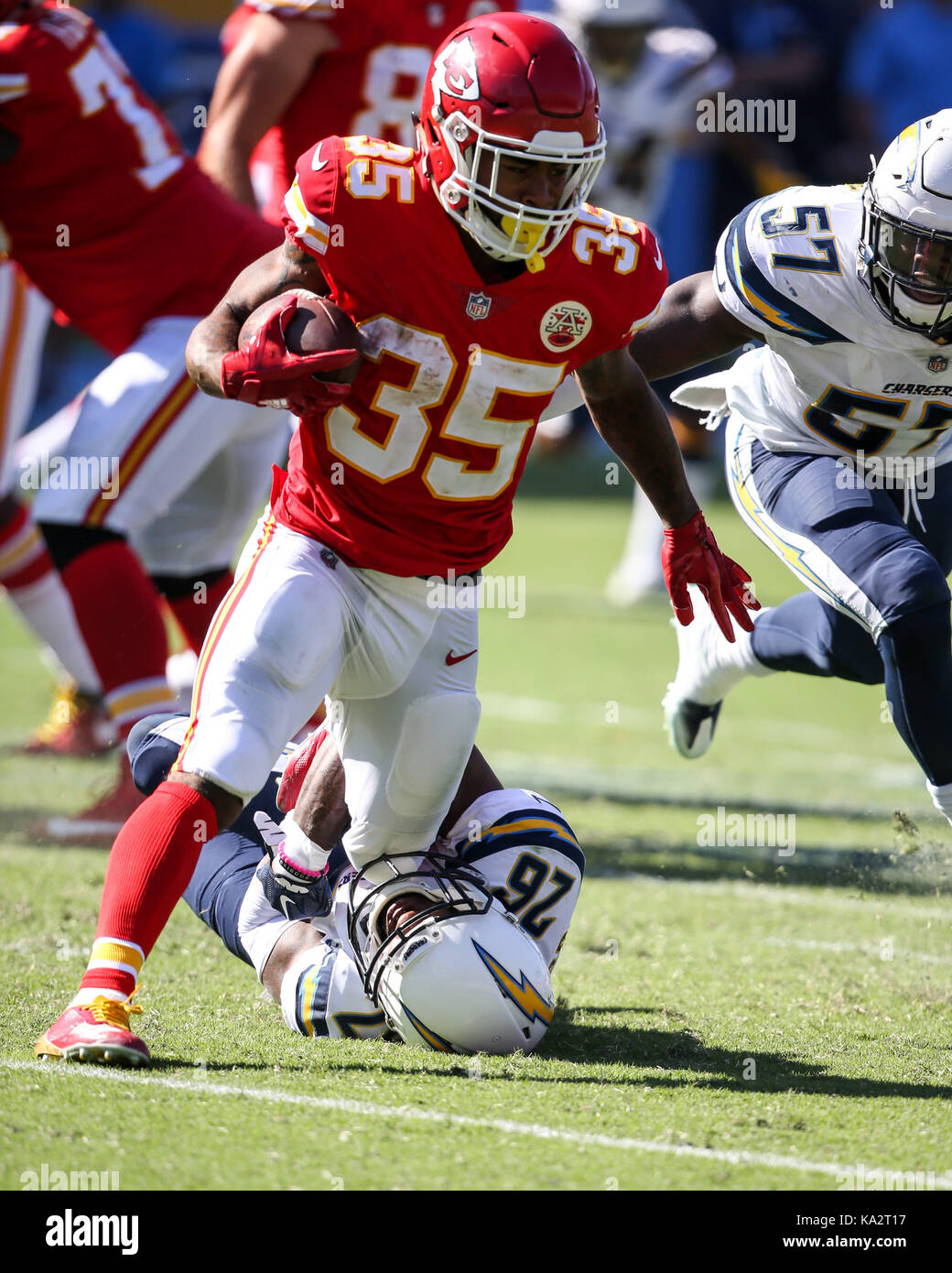 Carson, Ca. 24th Sep, 2017. Kansas City Chiefs running back ...