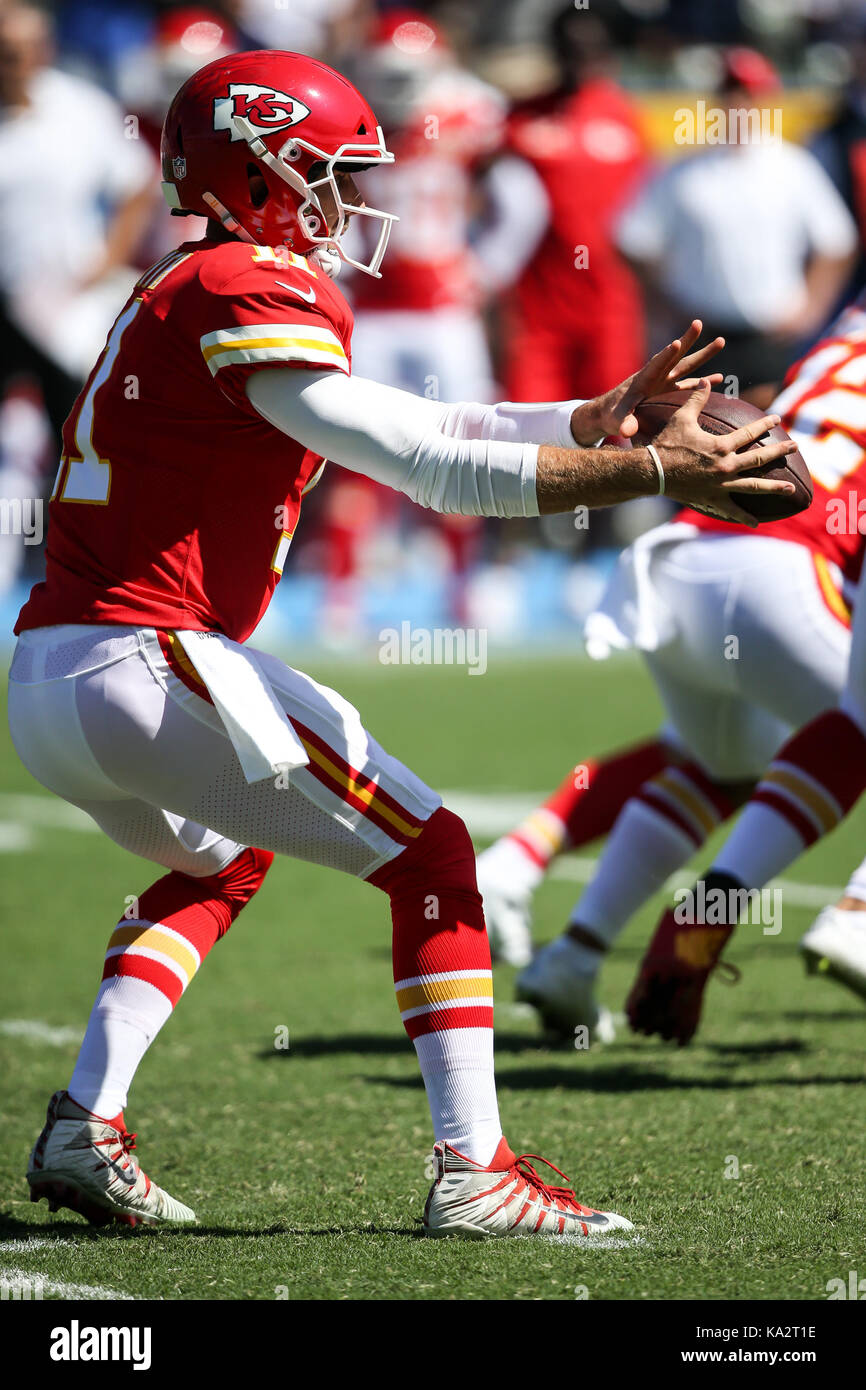 Carson, Ca. 24th Sep, 2017. Kansas City Chiefs quarterback Alex Smith ...