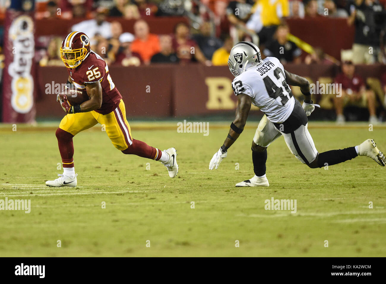 Landover, MD, USA. 24th Sep, 2017. Oakland Raiders strong safety Karl ...