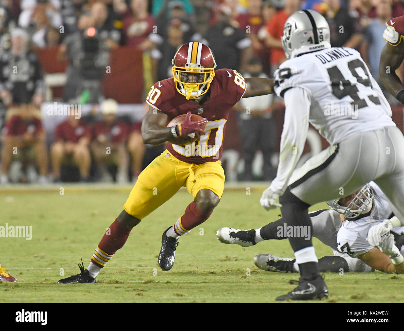 Landover, United States Of America. 24th Sep, 2017. Washington Redskins ...