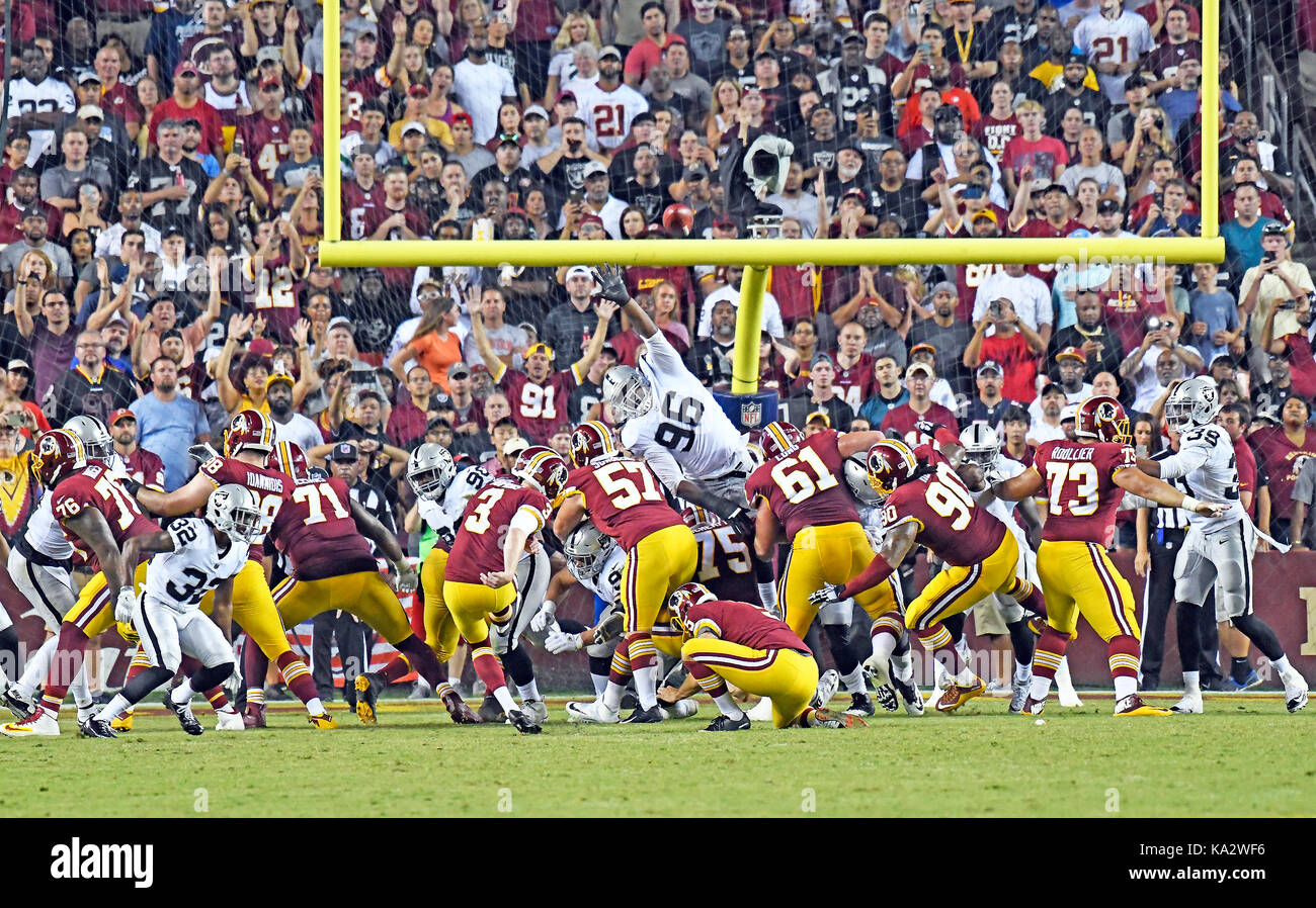 Landover, United States Of America. 24th Sep, 2017. Washington Redskins ...
