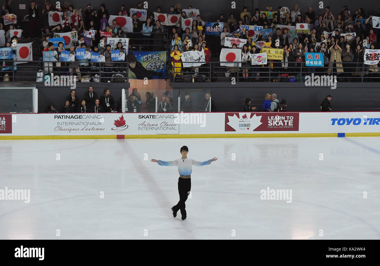 Sportplexe Pierrefonds, Montreal, Canada. 22nd Sep, 2017. Yuzuru Hanyu ...