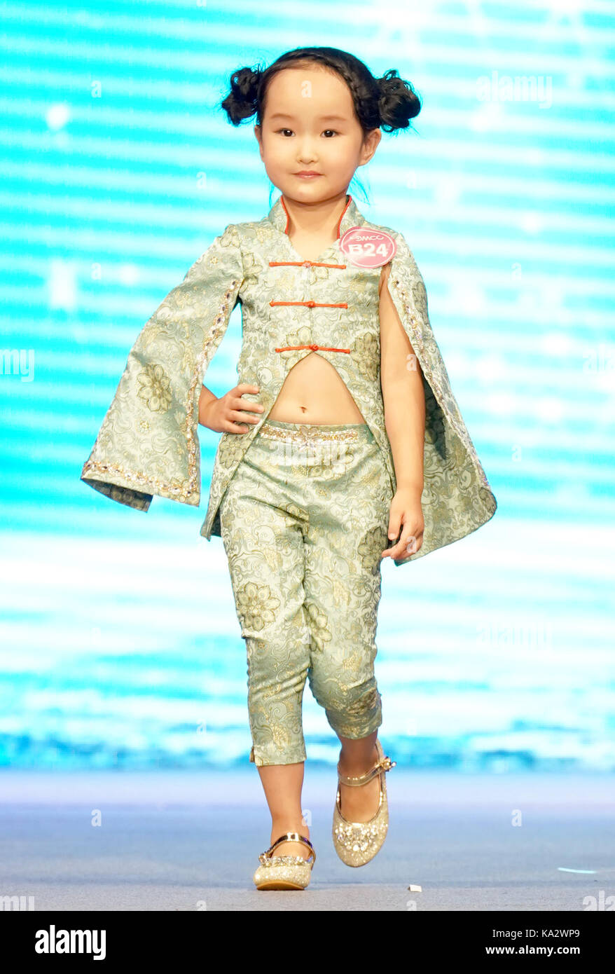 Chongqing, China. 24th Sep, 2017. A contestant competes in the final of ...