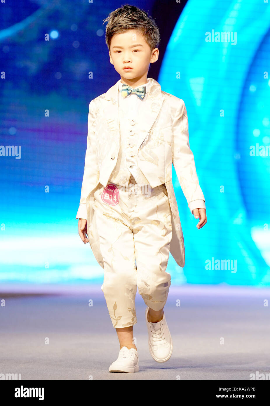 Chongqing, China. 24th Sep, 2017. A contestant competes in the final of ...