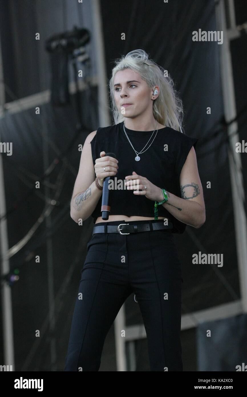 Las Vegas, NV, USA. 24th Sep, 2017. Lynn Gunn of PVRIS on stage for ...