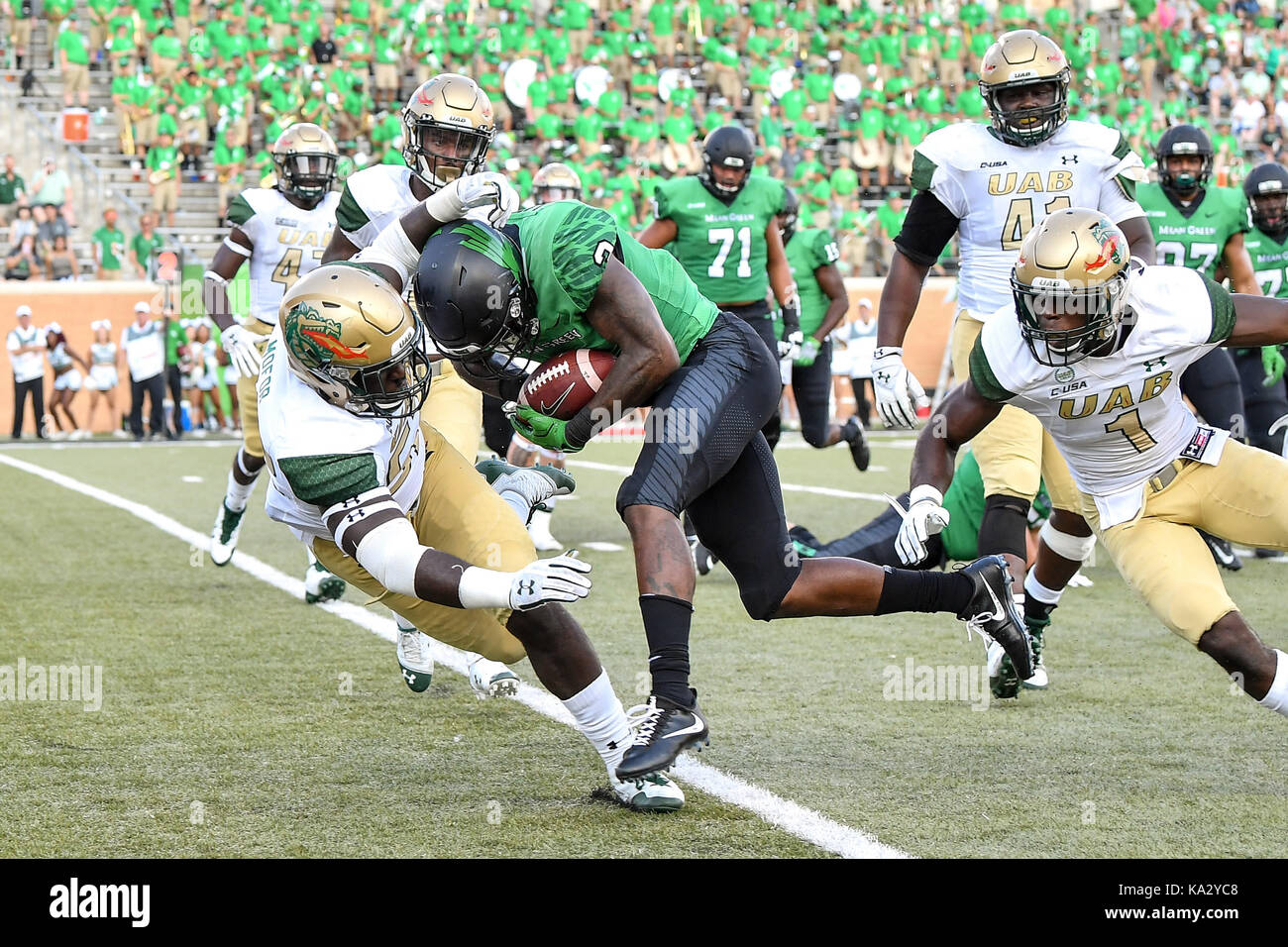 September 23, 2017: .North Texas Mean Green running back Jeffery Wilson ...