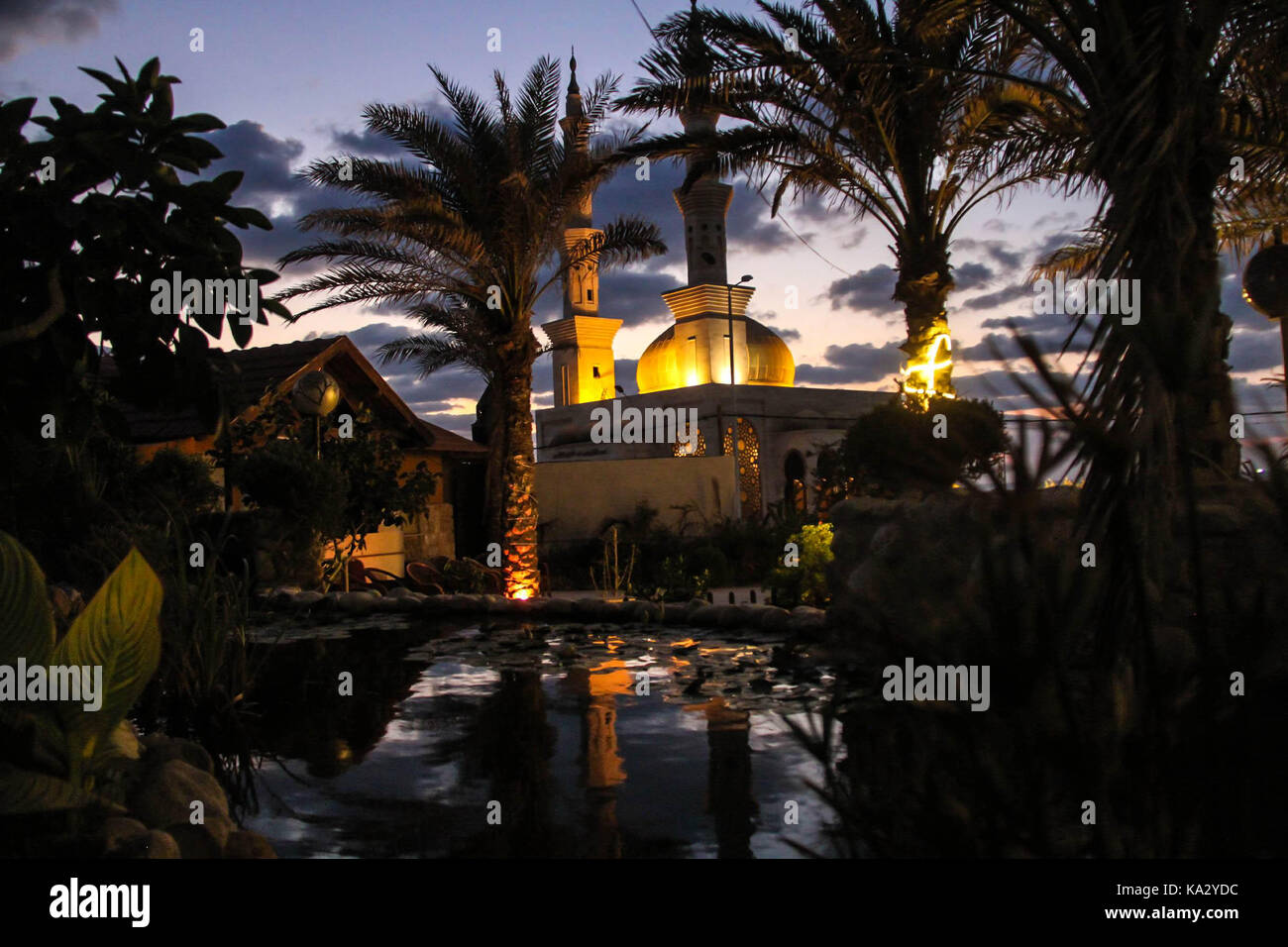 Gaza City, The Gaza Strip, Palestine. 24th Sep, 2017. Khalidi Mosque ...