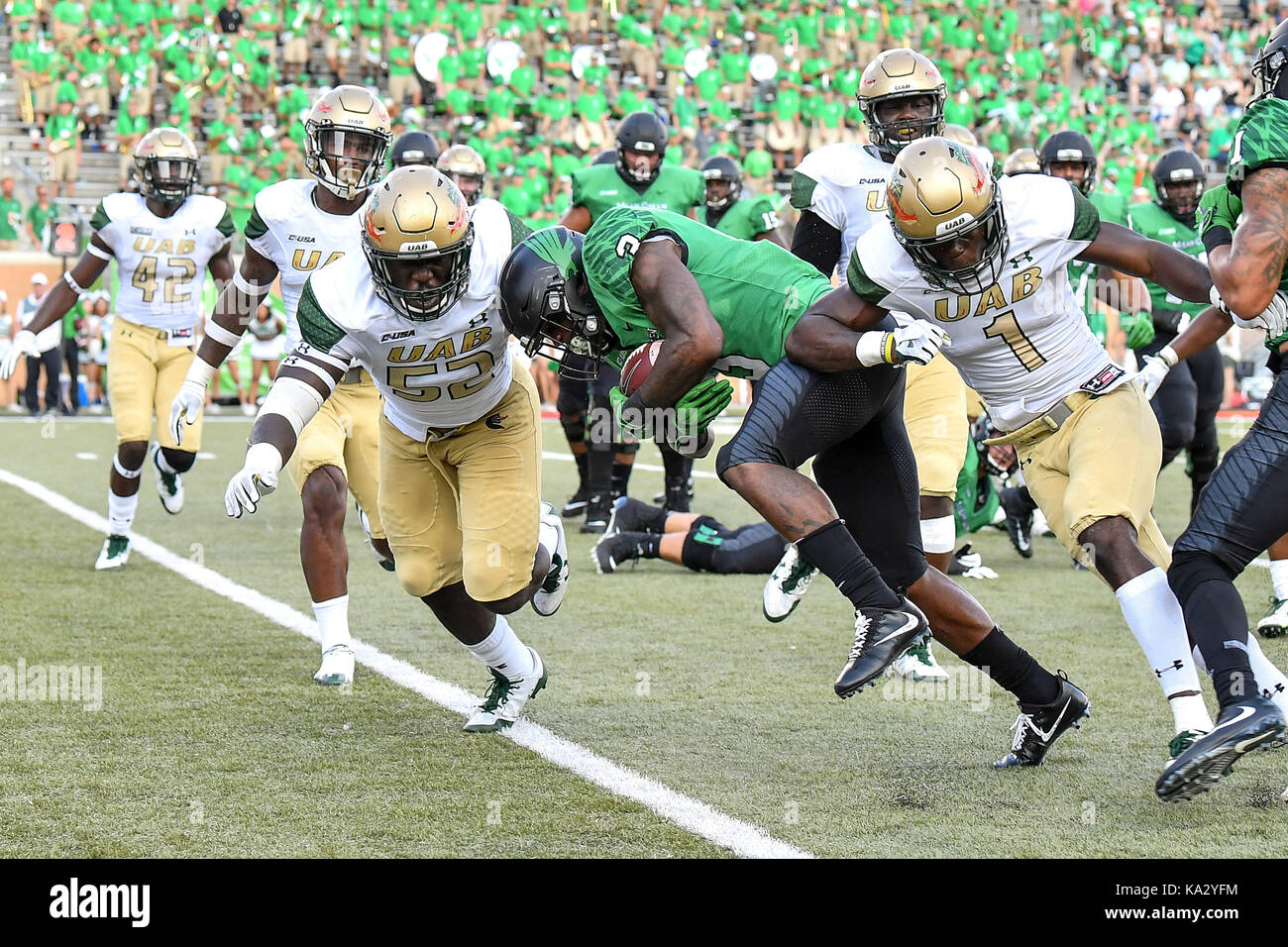 September 23, 2017: .North Texas Mean Green running back Jeffery Wilson ...