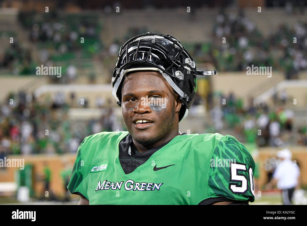 September 23, 2017: .North Texas Mean Green defensive end LaDarius ...