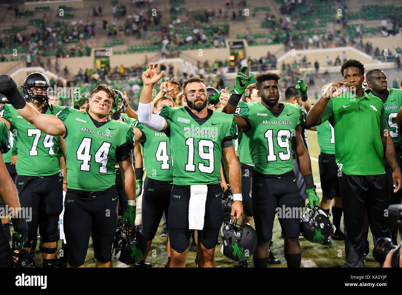 September 23, 2017: .North Texas Mean Green fullback Cannon Maki (44 ...