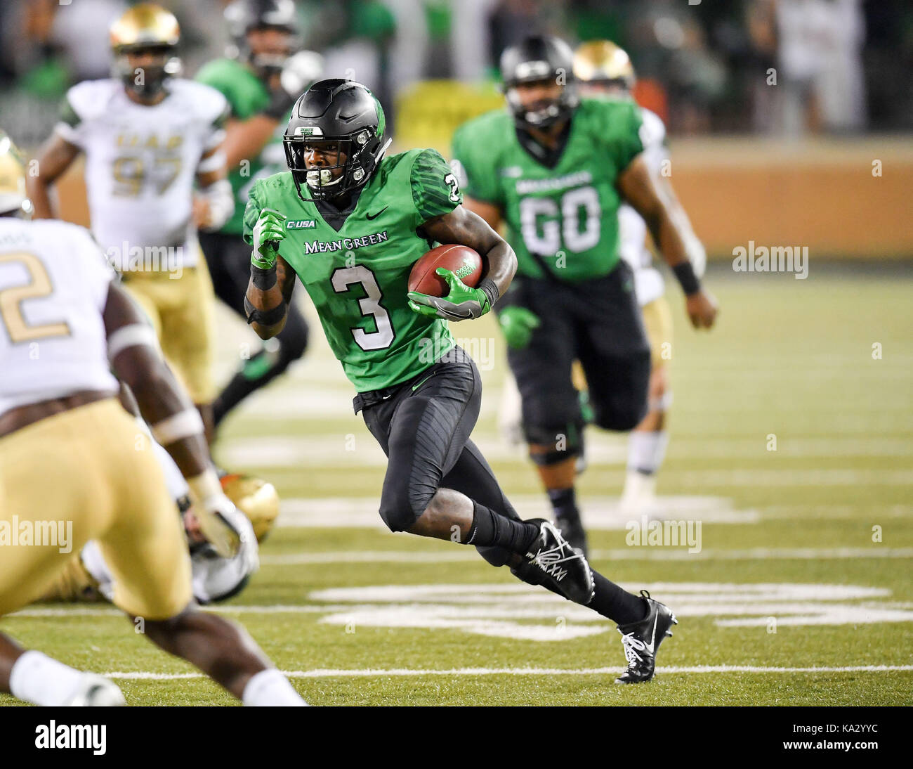 September 23, 2017: .North Texas Mean Green running back Jeffery Wilson ...
