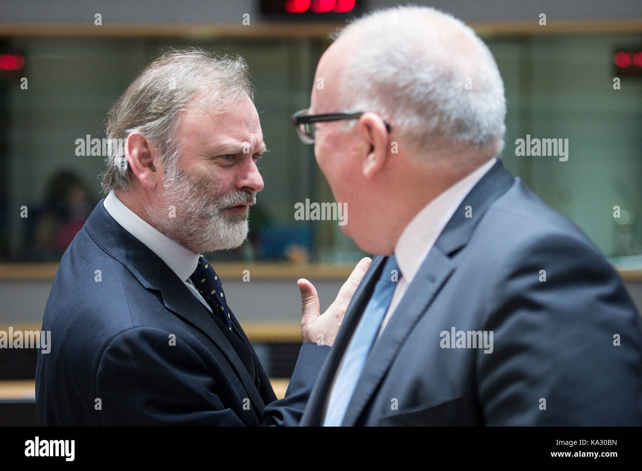 Brussels, Belgium. 25th Sep, 2017. British ambassador to the EU Tim ...