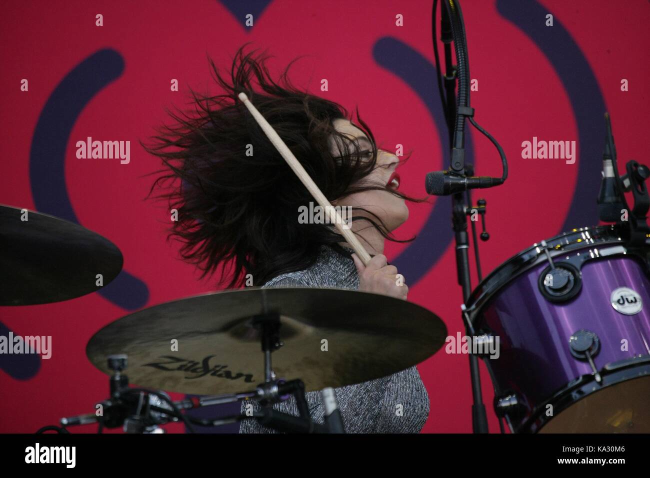 Rena Lovelis of Hey Violet on stage for iHeartRadio Music Festival and ...