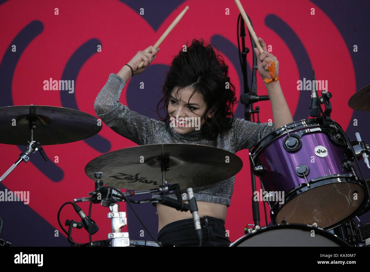 Rena Lovelis of Hey Violet on stage for iHeartRadio Music Festival and ...