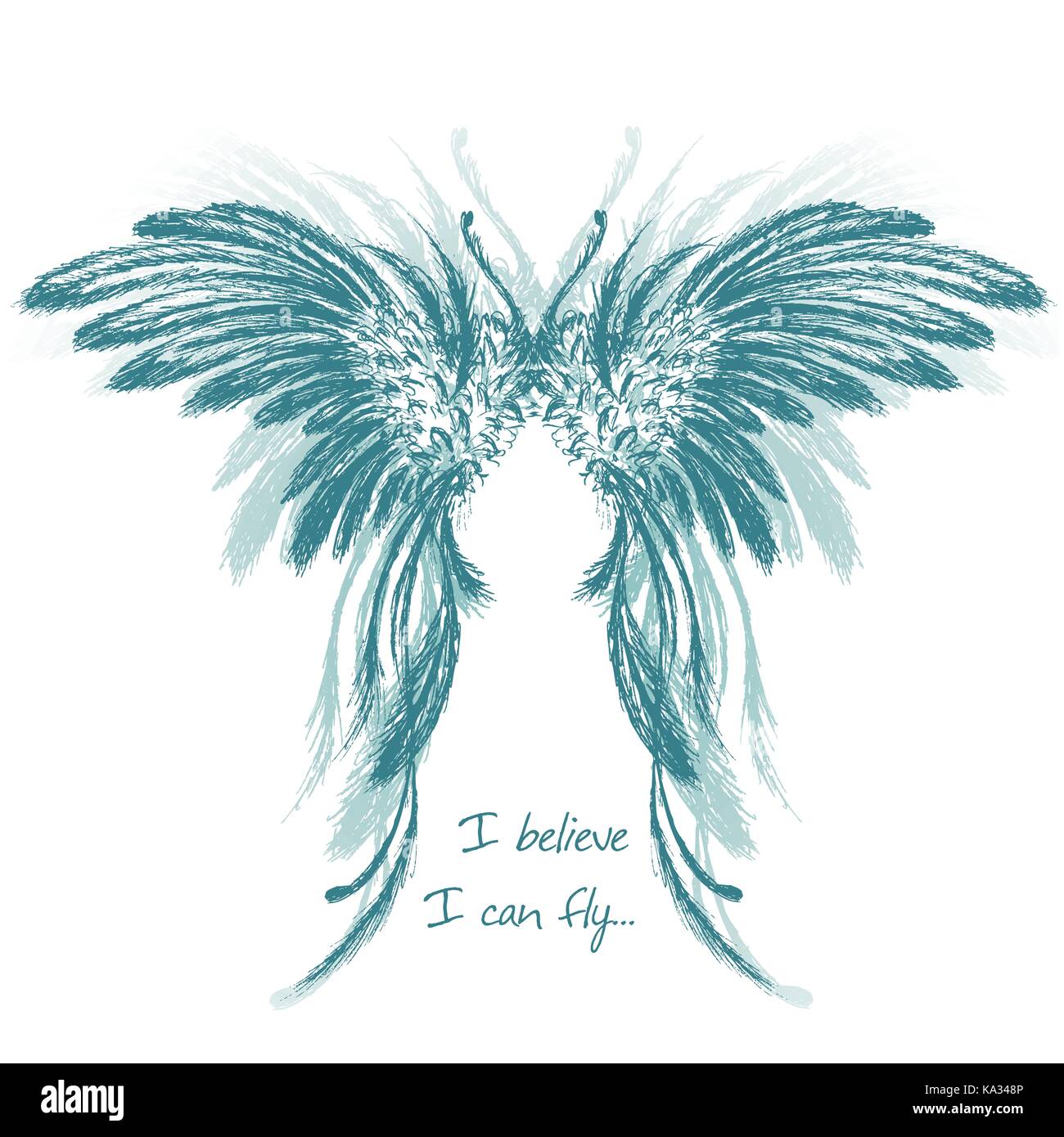 Draw wings Cut Out Stock Images & Pictures - Alamy