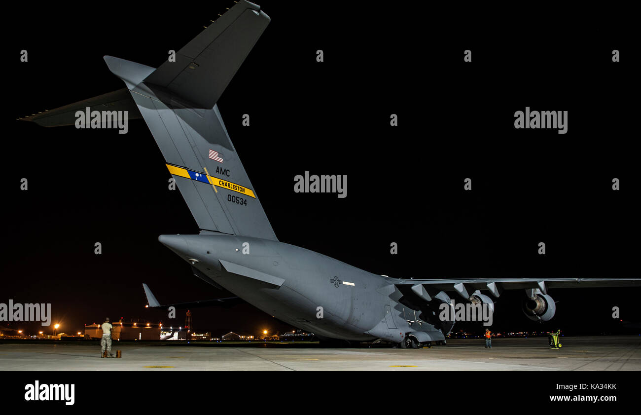 A U.S. Air Force C-17 Globemaster III from Joint Base Charleston, S.C ...
