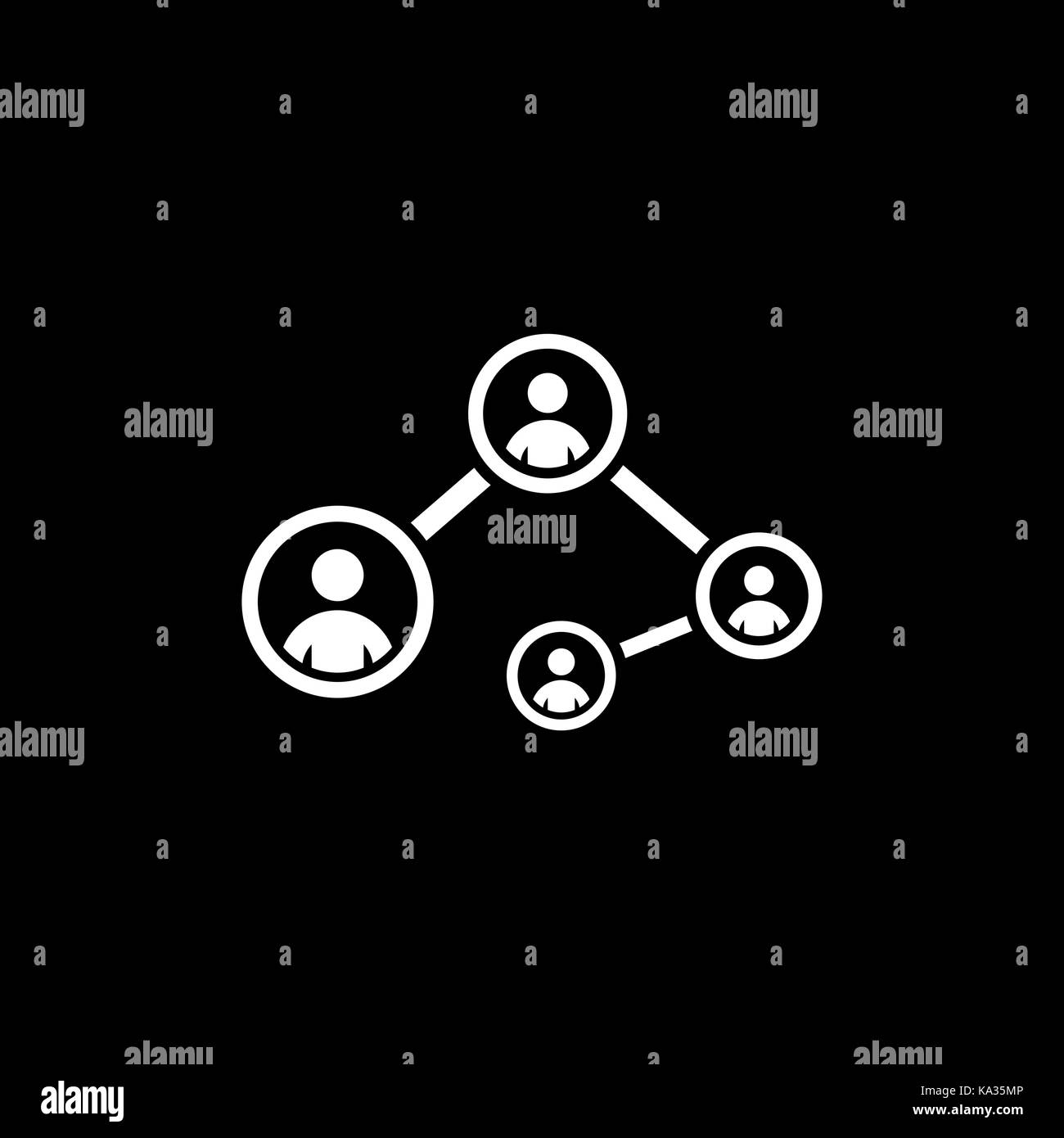 Social Connections Icon. Flat Design. Isolated Illustration Stock ...