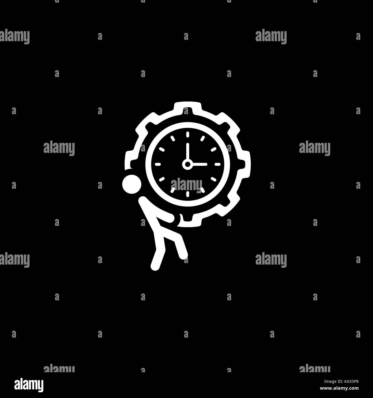 Efficiency Management Icon. Business Concept. Flat Design. Isolated ...