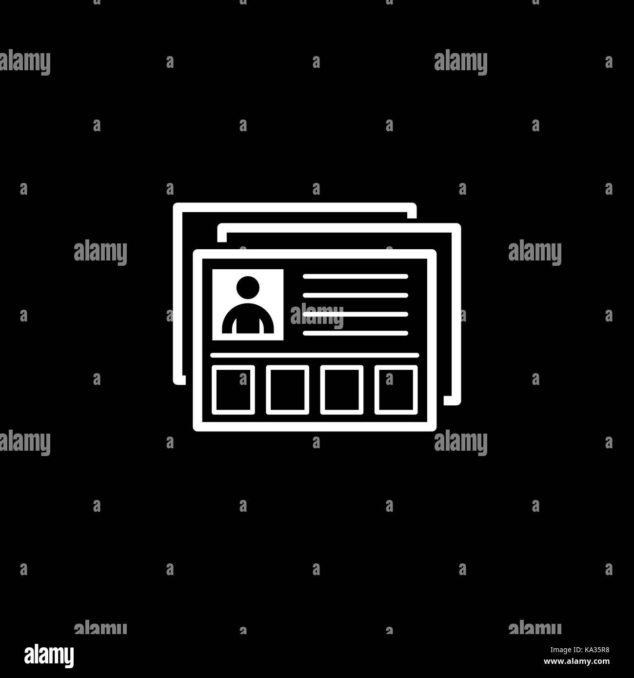 Profile Icon. Business Concept. Flat Design Isolated Illustration Stock ...