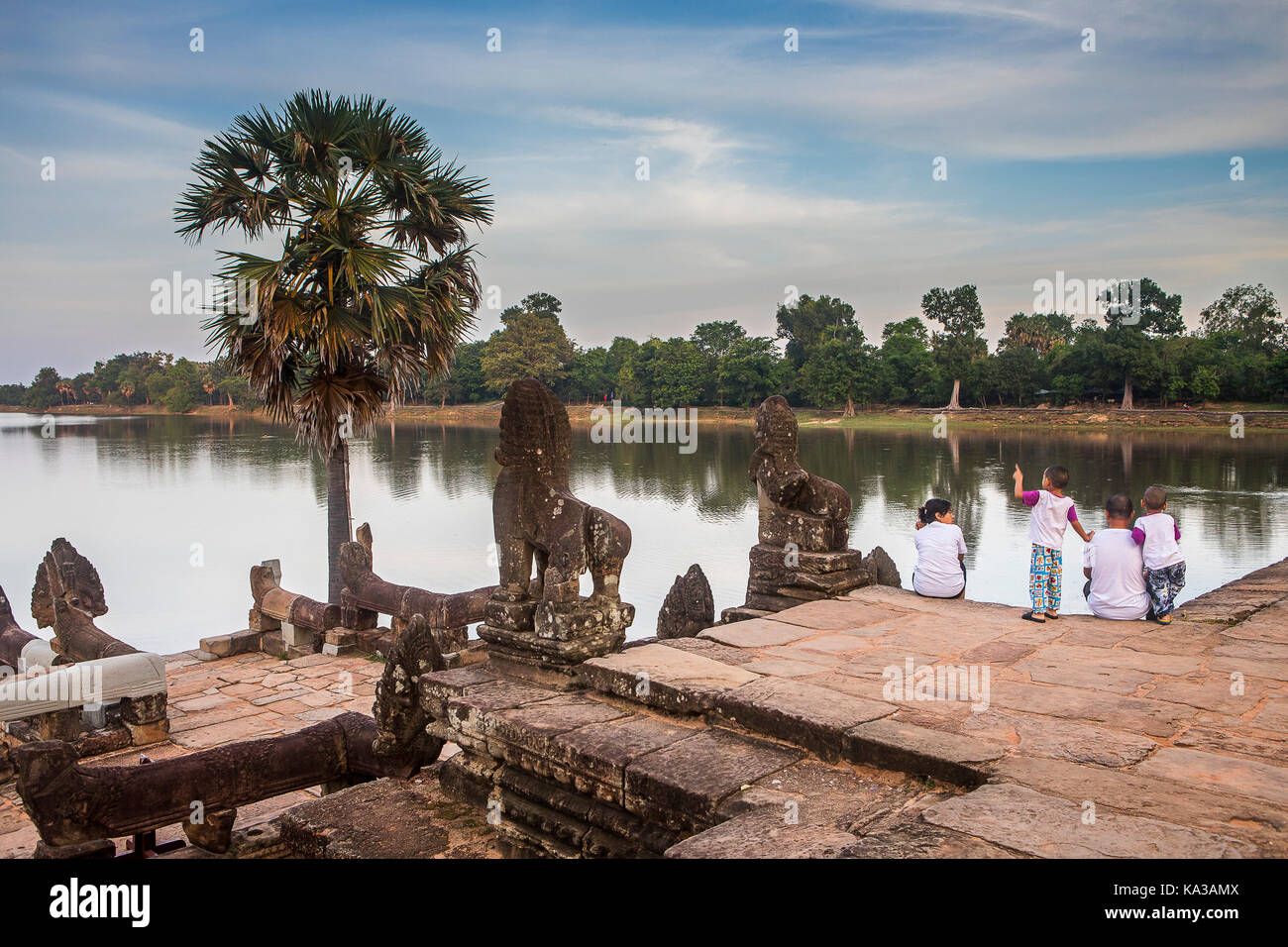 Sras Srang, Angkor Archaeological Park, Siem Reap, Cambodia Stock Photo ...