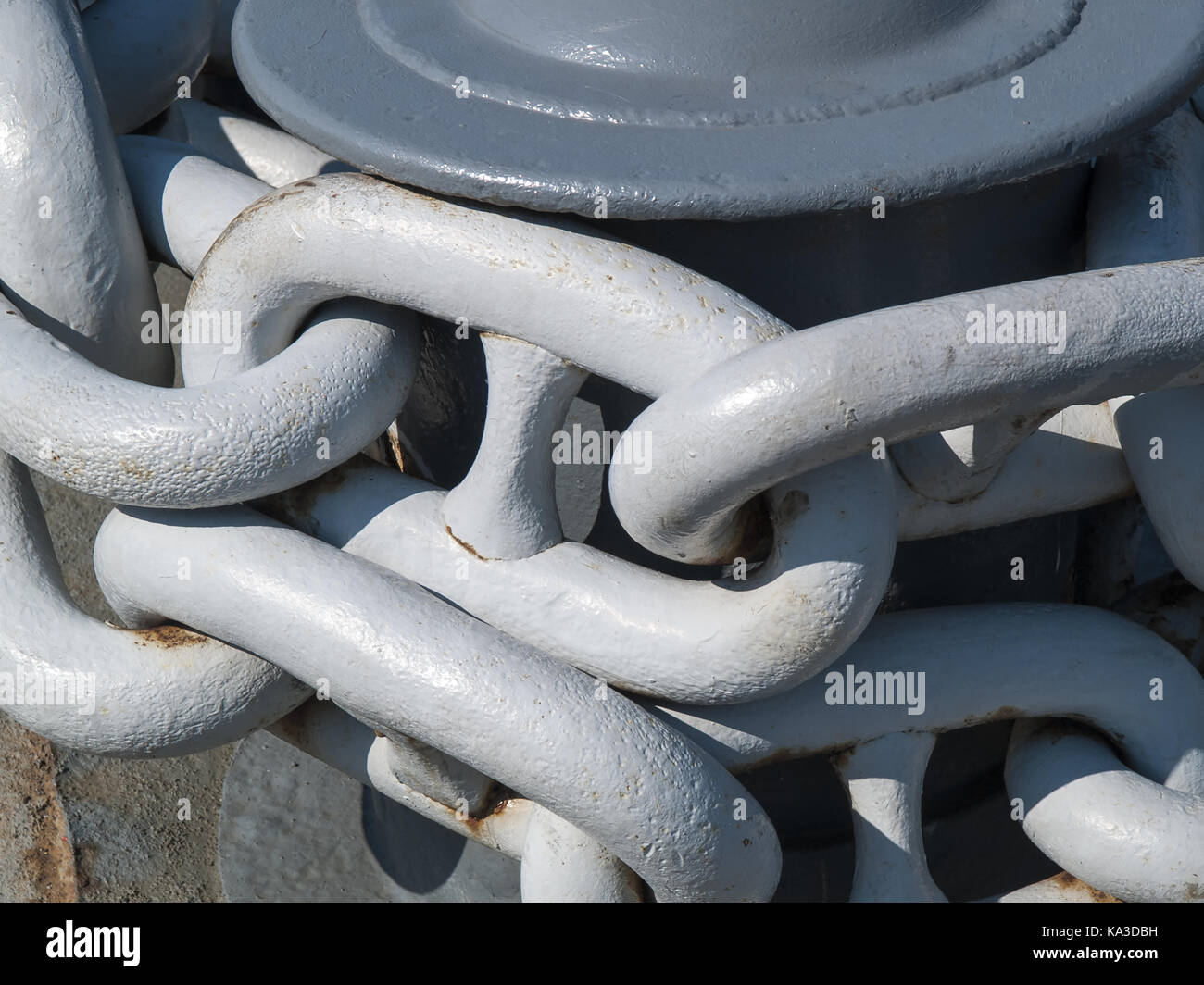 Anchor Chain - HMS Belfast (C35) - River Thames, London Stock Photo - Alamy
