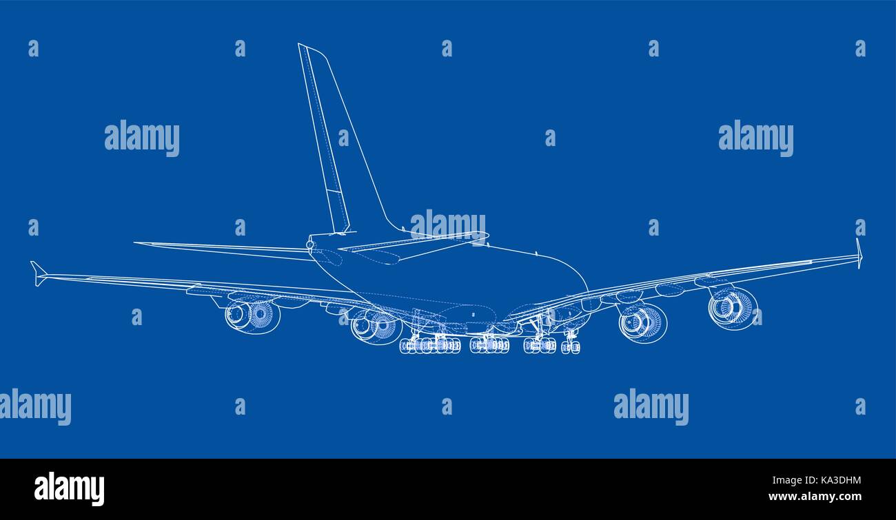 Passenger aircraft. Vector Stock Vector Image & Art - Alamy