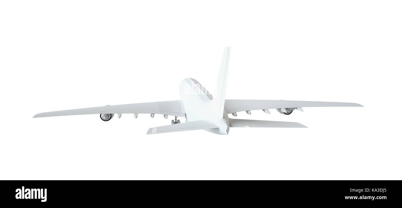 White airplane. Isolated Stock Photo - Alamy